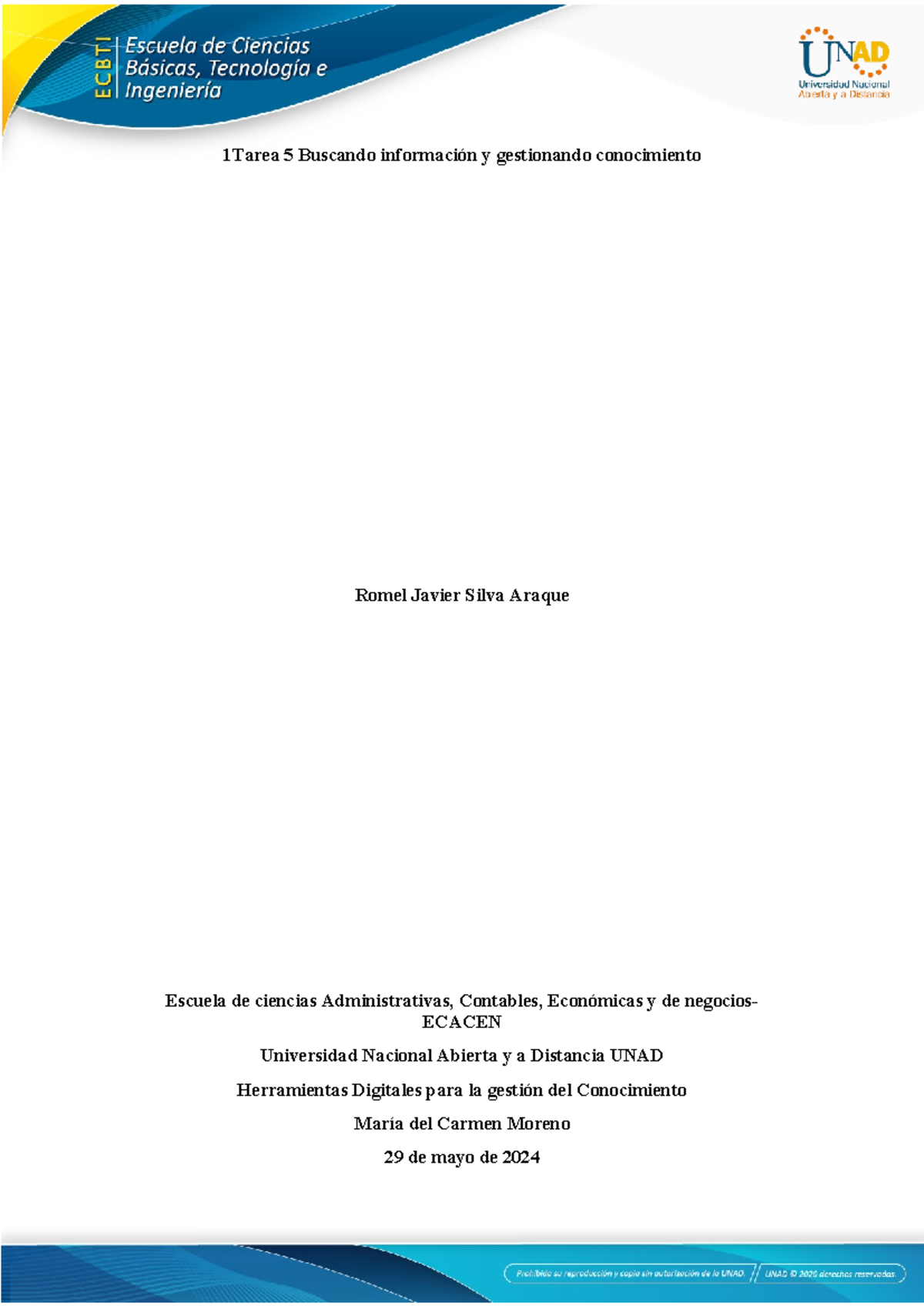 Tarea 5 Romel Silva - trabajo 5 - 1 Tarea 5 Buscando información y ...
