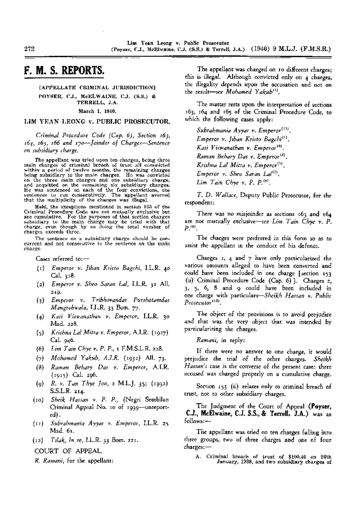 LIM YEAN Leong v Public Prosecutor - Criminal Procedure II - UUM - Studocu