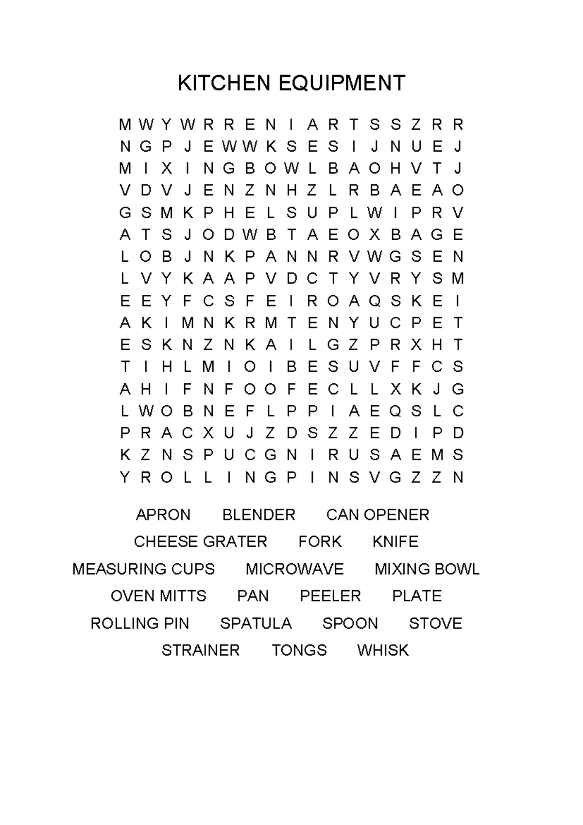 Kitchen Equipment 112f46 61641260 - KITCHEN EQUIPMENT M W Y W R R E N I ...