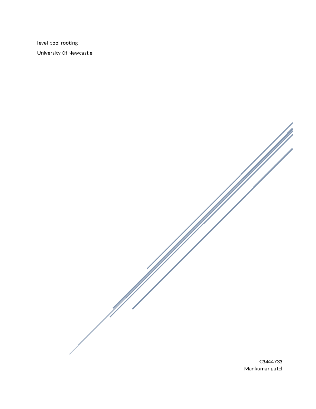 level pool rooting - C Mankumar patel level pool rooting University Of ...