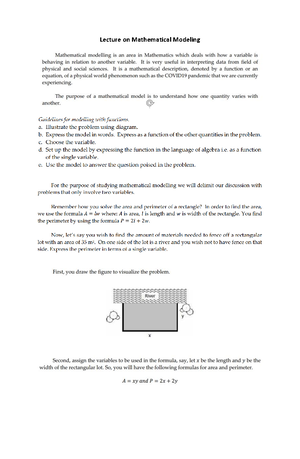 Module 7 Optimization, Partial Derivatives, and Indeterminate Forms - Module 7: Optimization ...