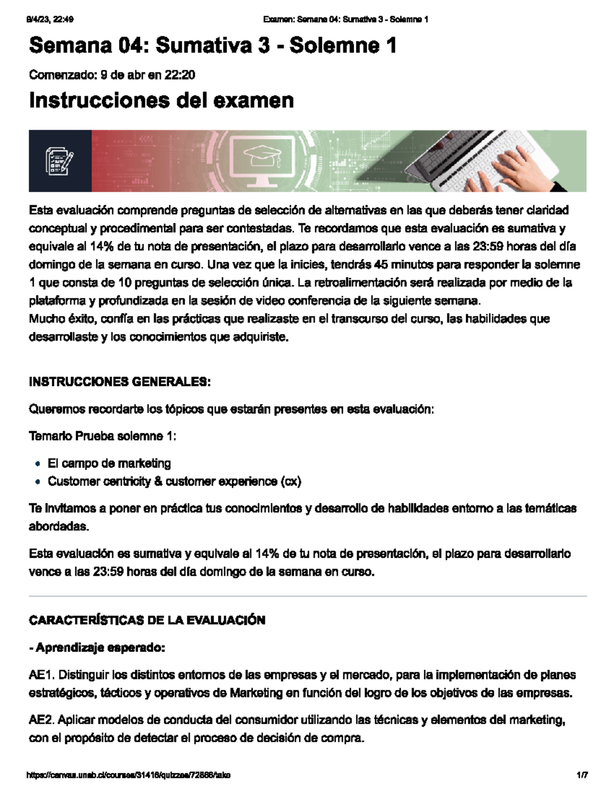 Semana 04: Sumativa 3 - Solemne 1_15 - Marketing - Studocu