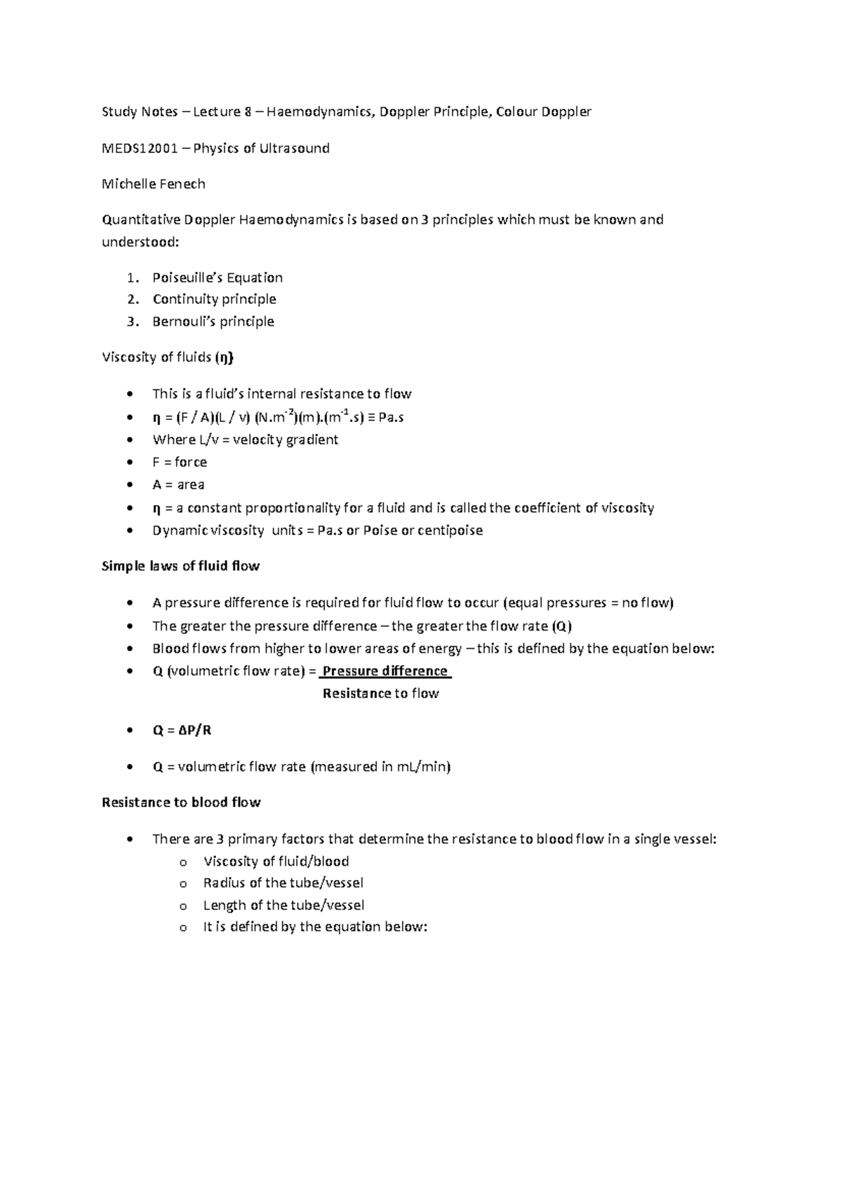 2014 Study Notes on Doppler Lecture 8 - Study Notes – Lecture 8 ...