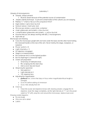 Midterm 1 - CMMB 343 -20 SAMPLE MIDTERM QUESTIONS 1st Midterm (Feb 12 ...