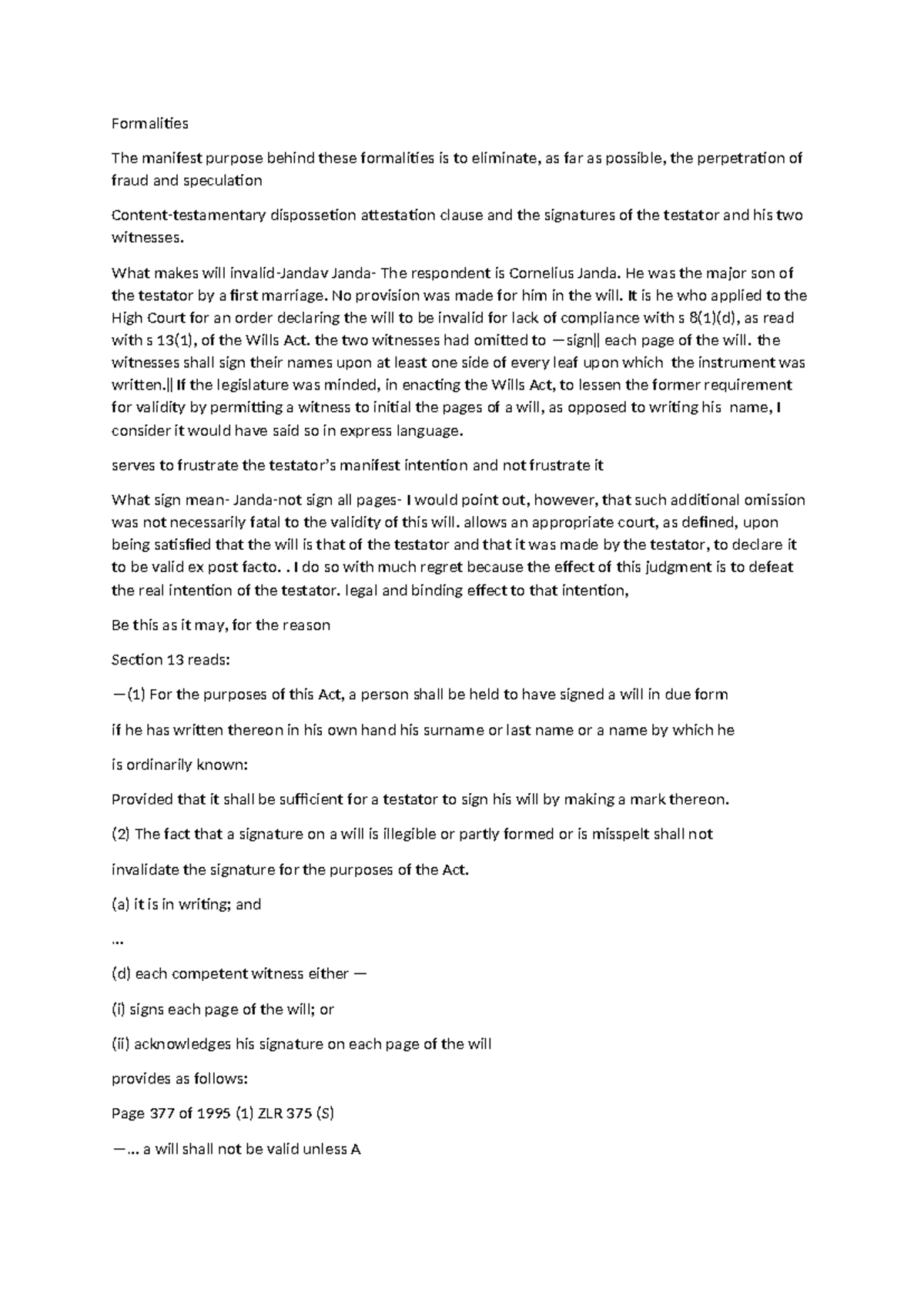 Succession draft - Under this, we define Methods of revoking a will ...