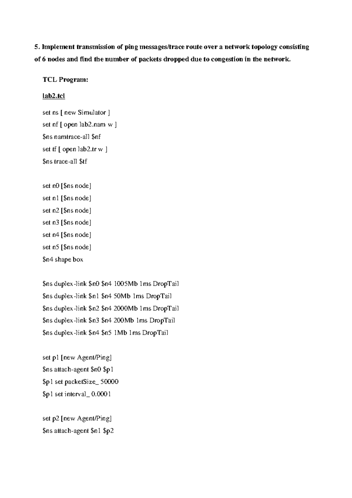 Transmission of ping messages - Implement transmission of ping messages ...