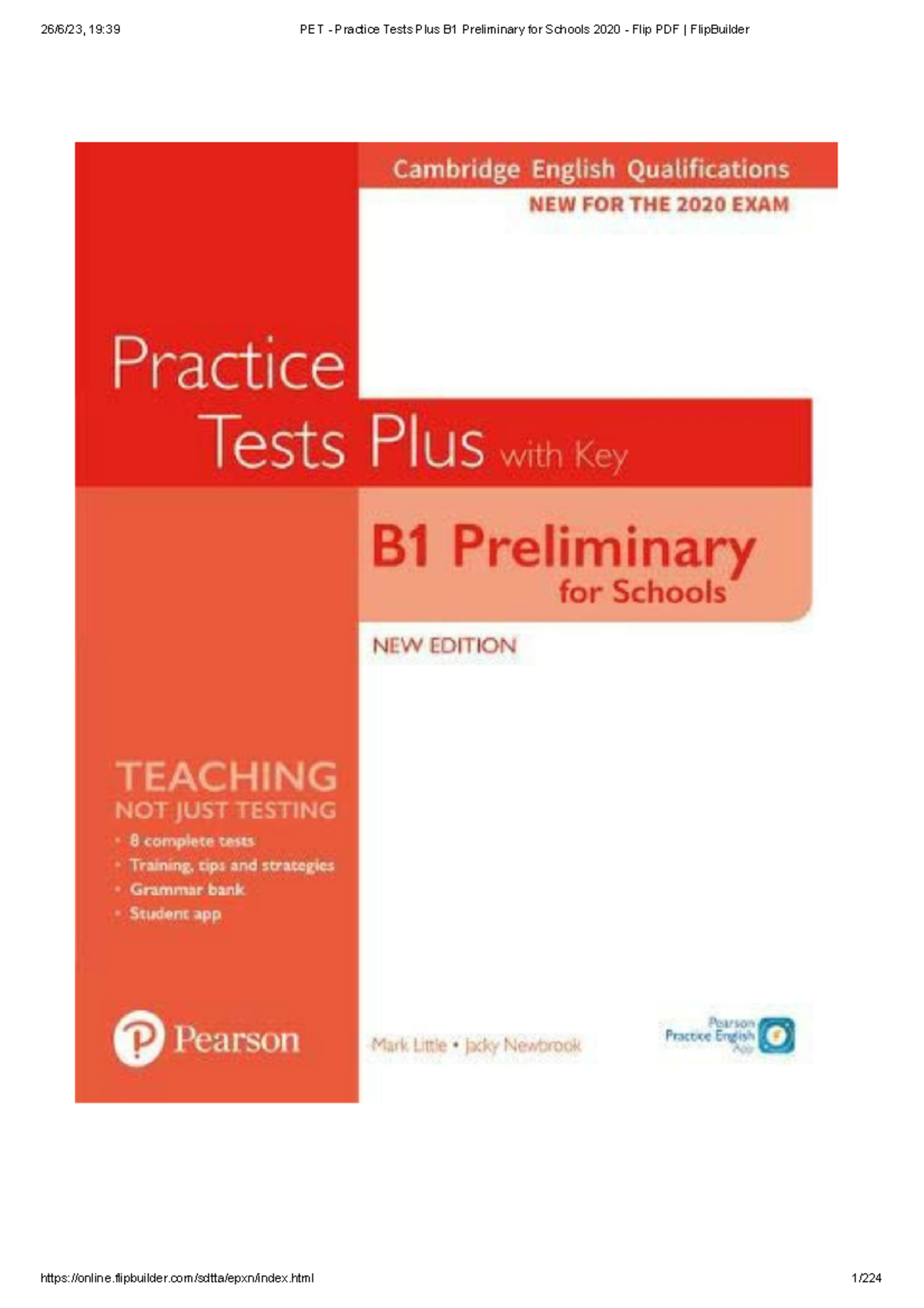 PET - Practice Tests Plus B1 Preliminary for Schools 2020 - Flip PDF ...