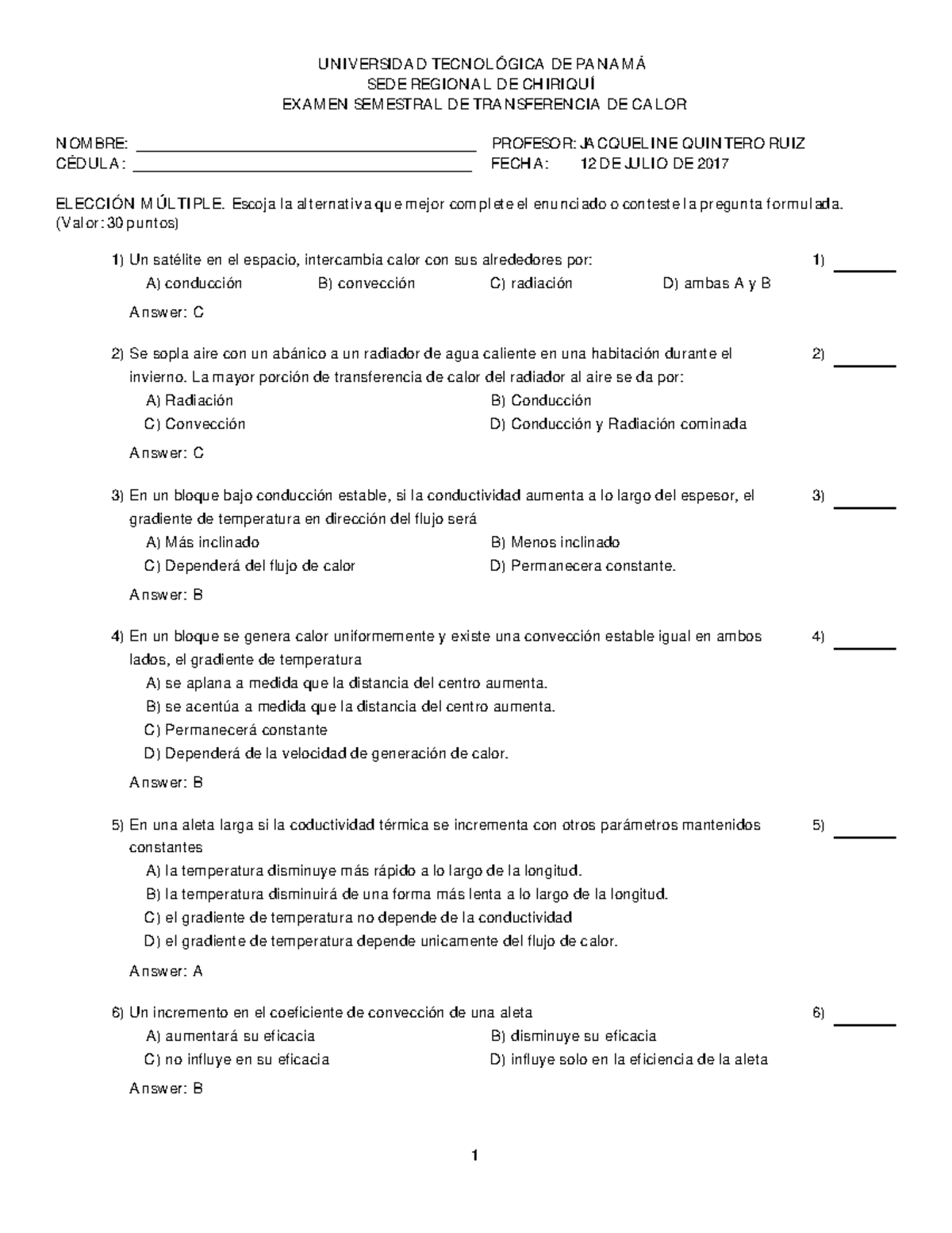 Examen 2017, preguntas y respuestas - Warning: TT: undefined function: 32 UNIVERSIDAD ...