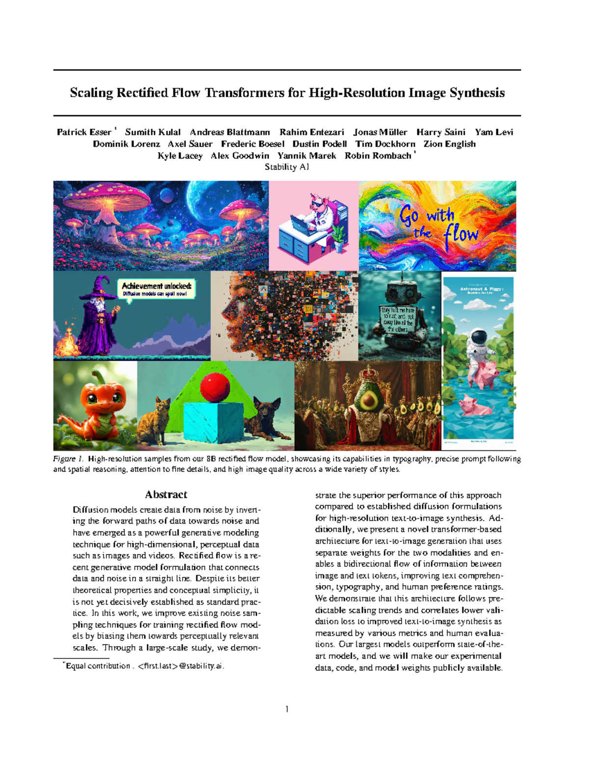 Stable+Diffusion+3+Paper - Patrick Esser * Sumith Kulal Andreas ...