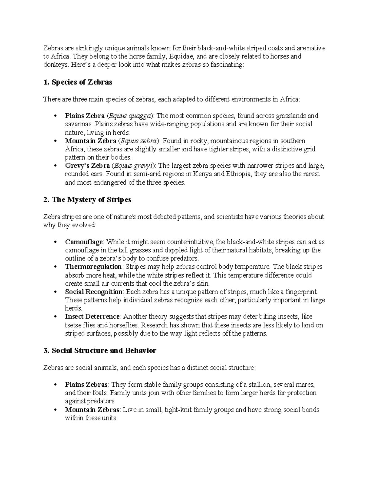 Zebra - They belong to the horse family, Equidae, and are closely ...