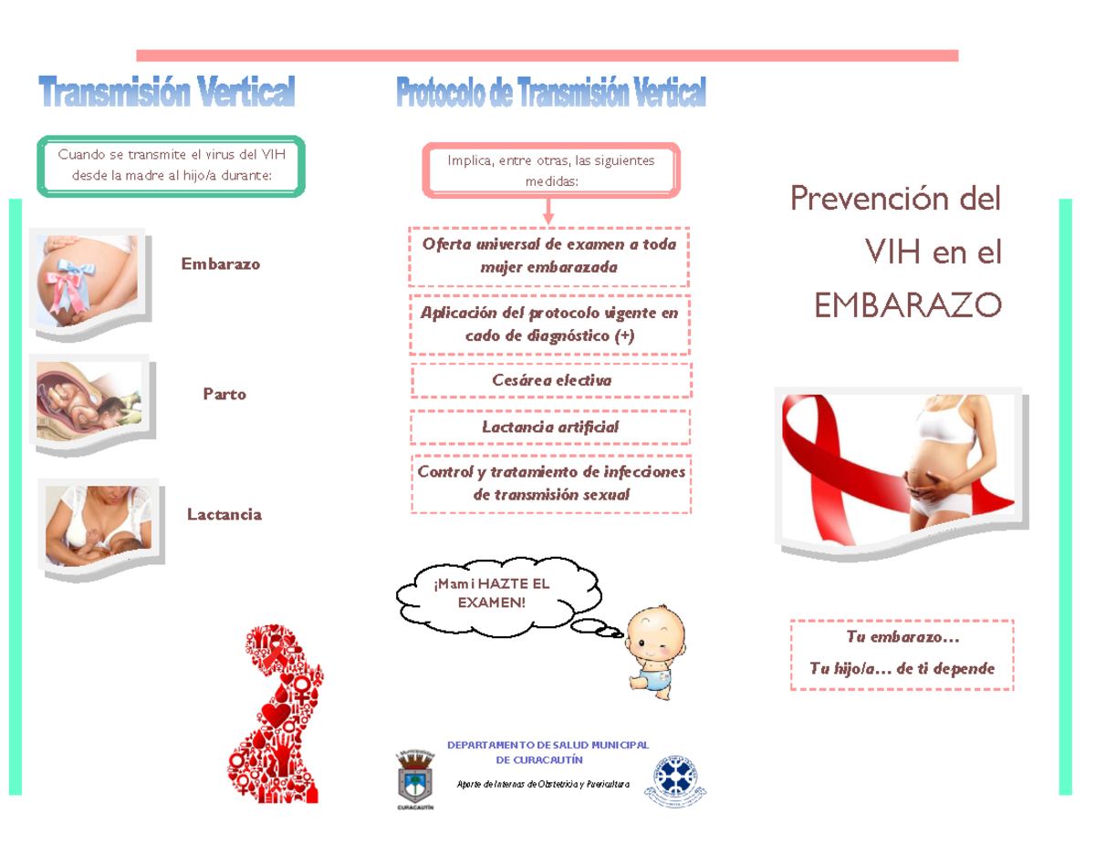 Triptico Prevencion DEL VIH EN EL Embarazo - Prevención del VIH en el EMBARAZO DEPARTAMENTO DE ...