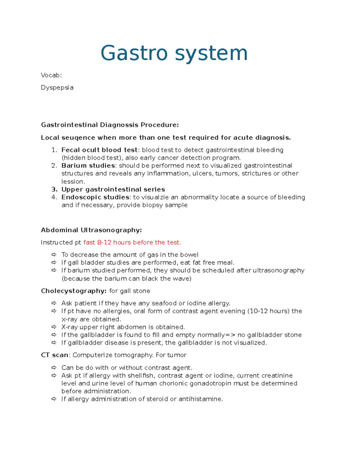 Gastro system - Gastro system Vocab: Dyspepsia Gastrointestinal ...