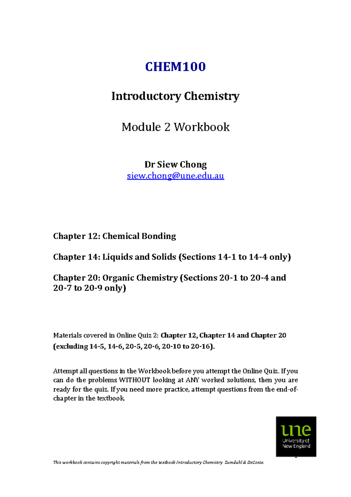 Module 2 Workbook - 0 CHEM Introductory Chemistry Module 2 Workbook Dr ...