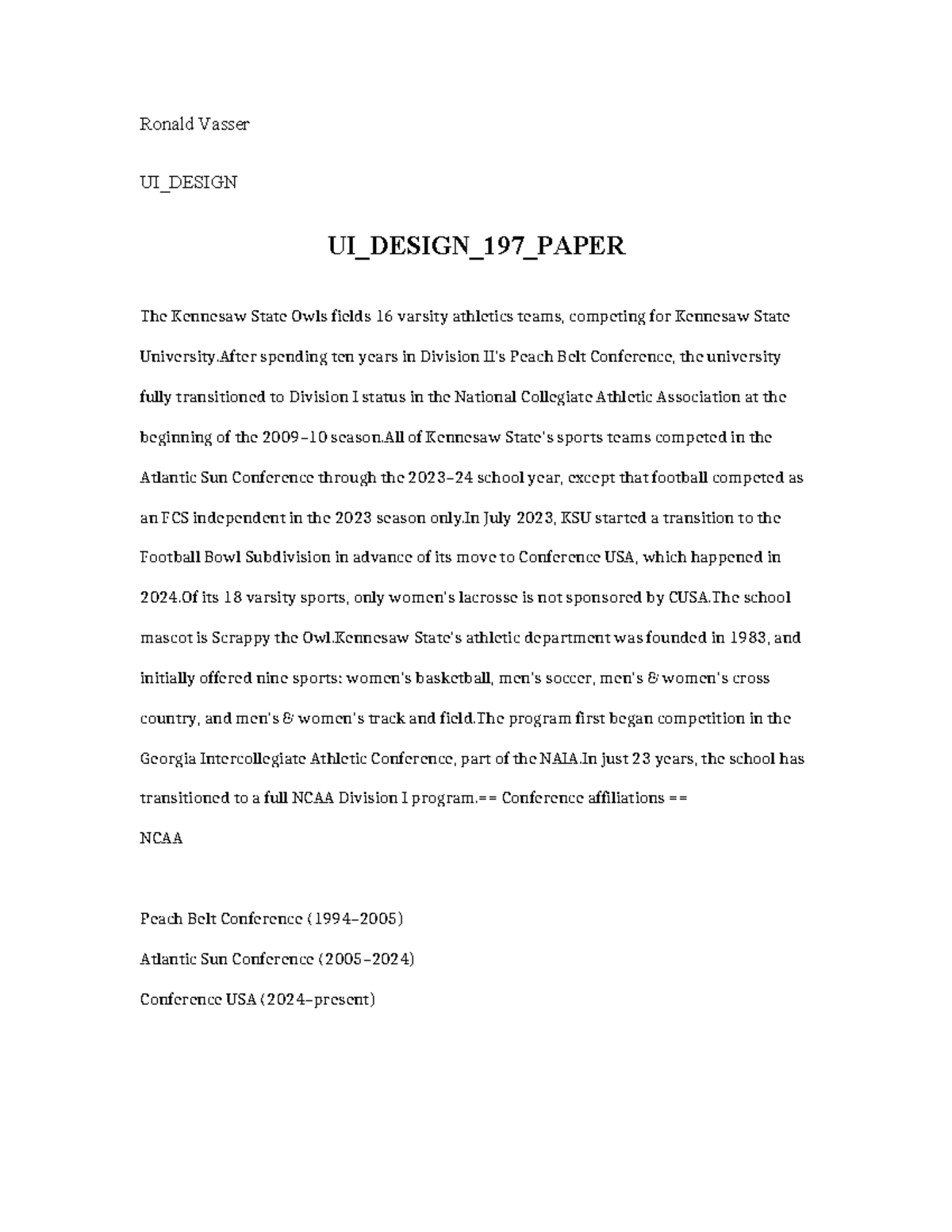 UI Design 197 Paper - Ronald Vasser UI_DESIGN UI_DESIGN_197_PAPER The ...