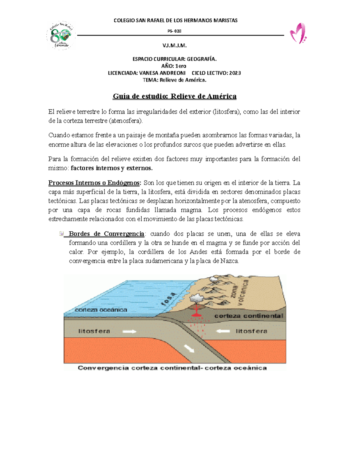 Material teorico de relieve - PS- 028 V.J.M.J. ESPACIO CURRICULAR ...