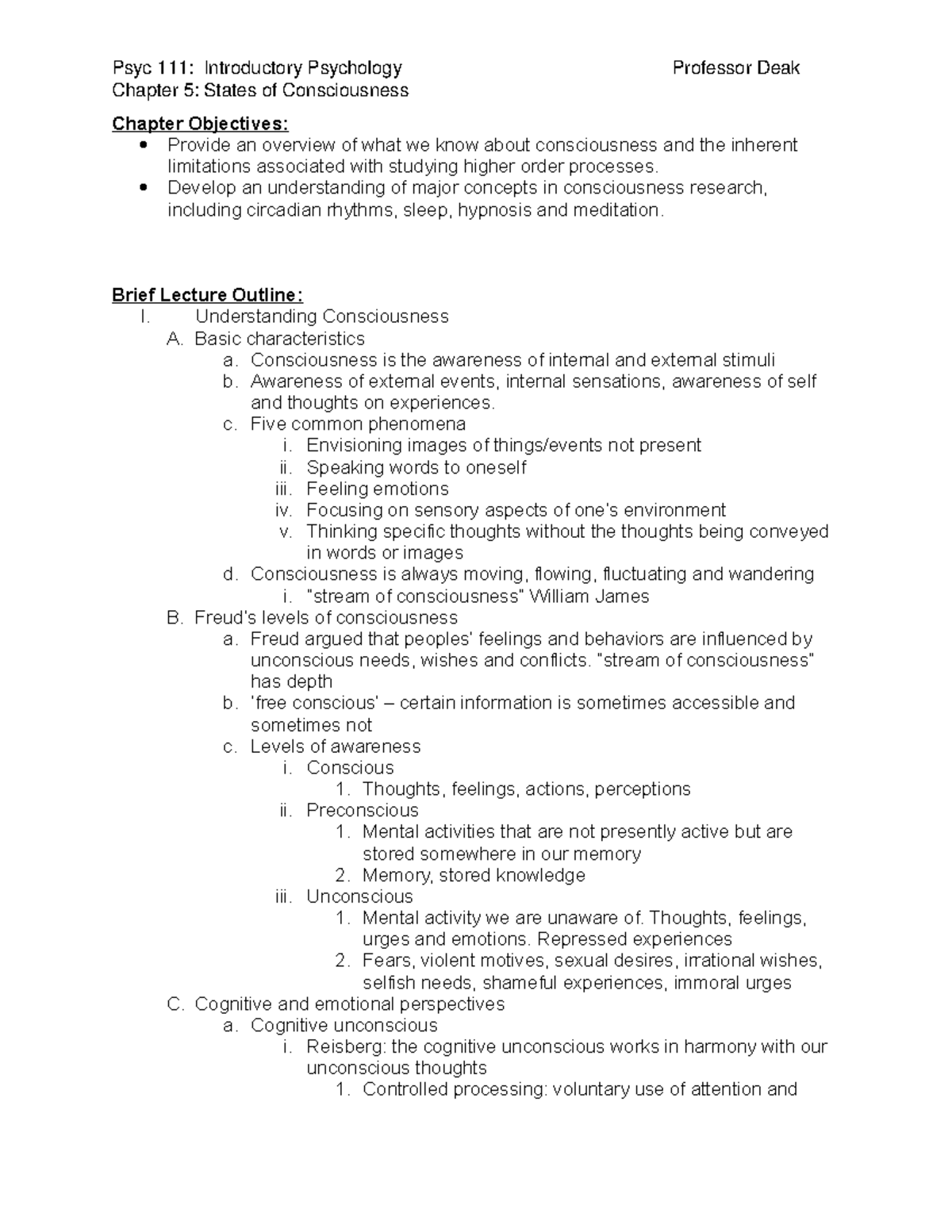 05 - States of Consciousness - Chapter 5: States of Consciousness ...