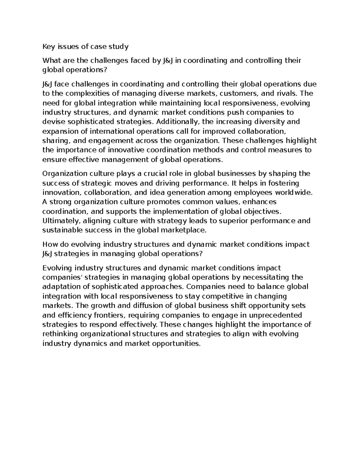 IB draft info - Key issues of case study What are the challenges faced ...