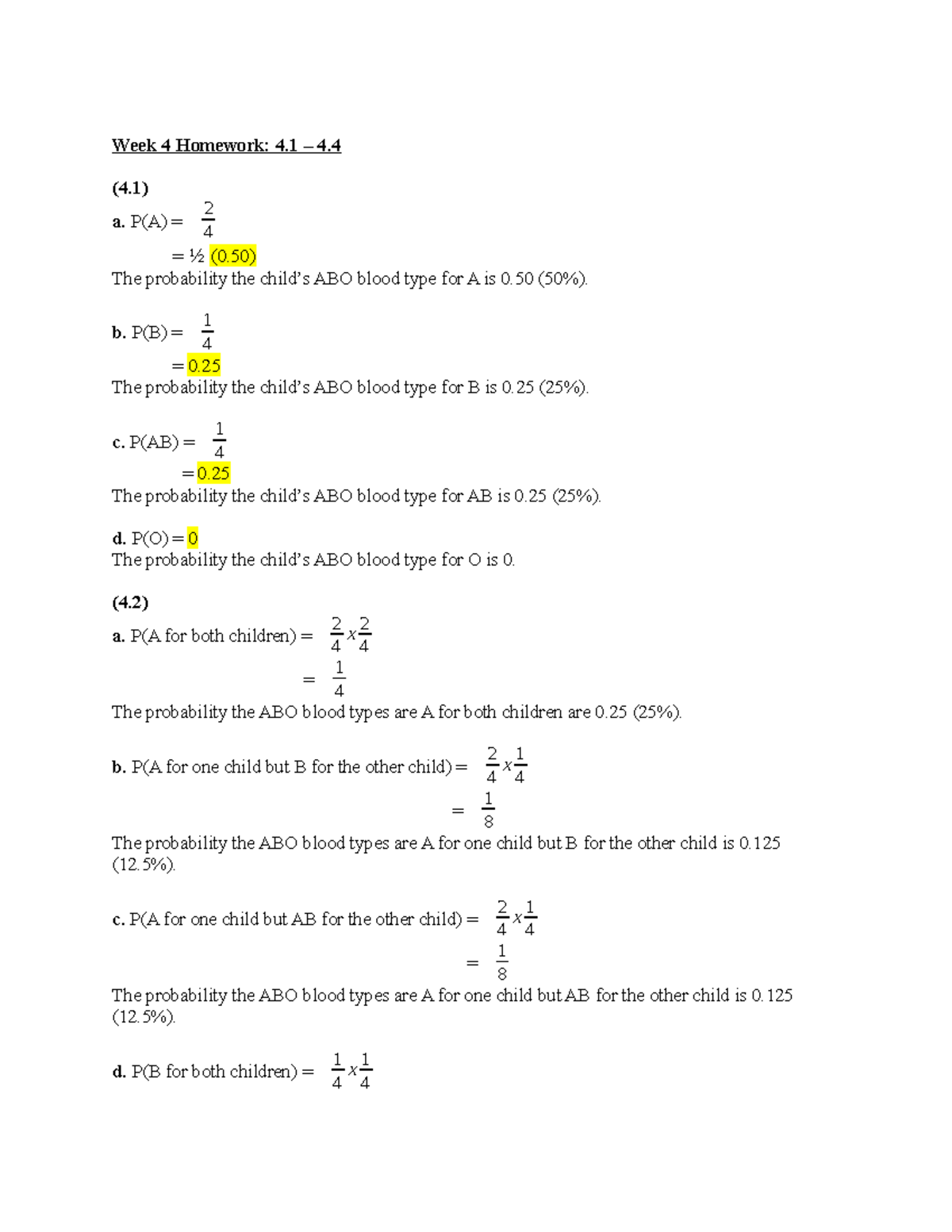 Week 4 Homework - HLSC 2P07 - Brocku - Studocu