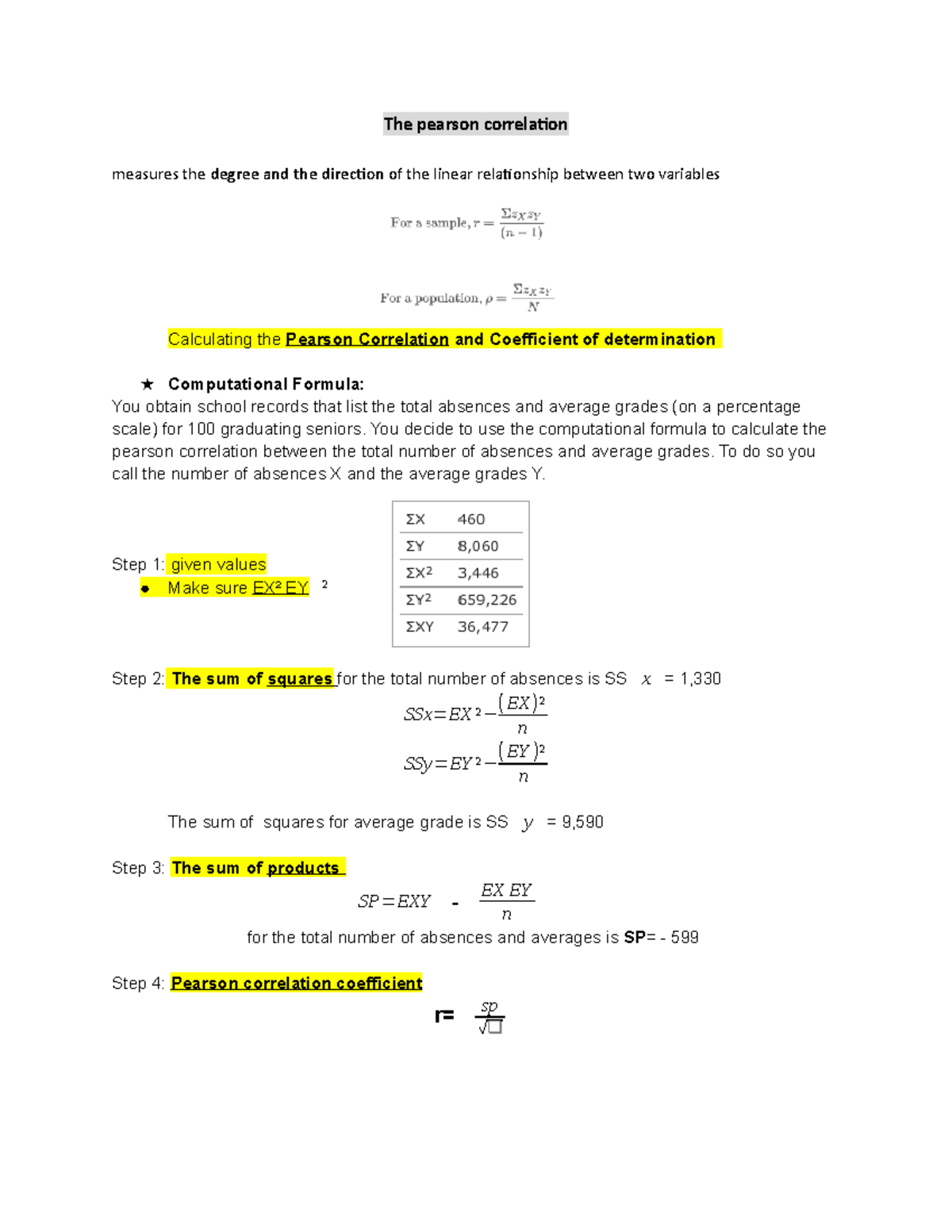 Long answer Stats EXAM - The pearson correlation measures the degree ...
