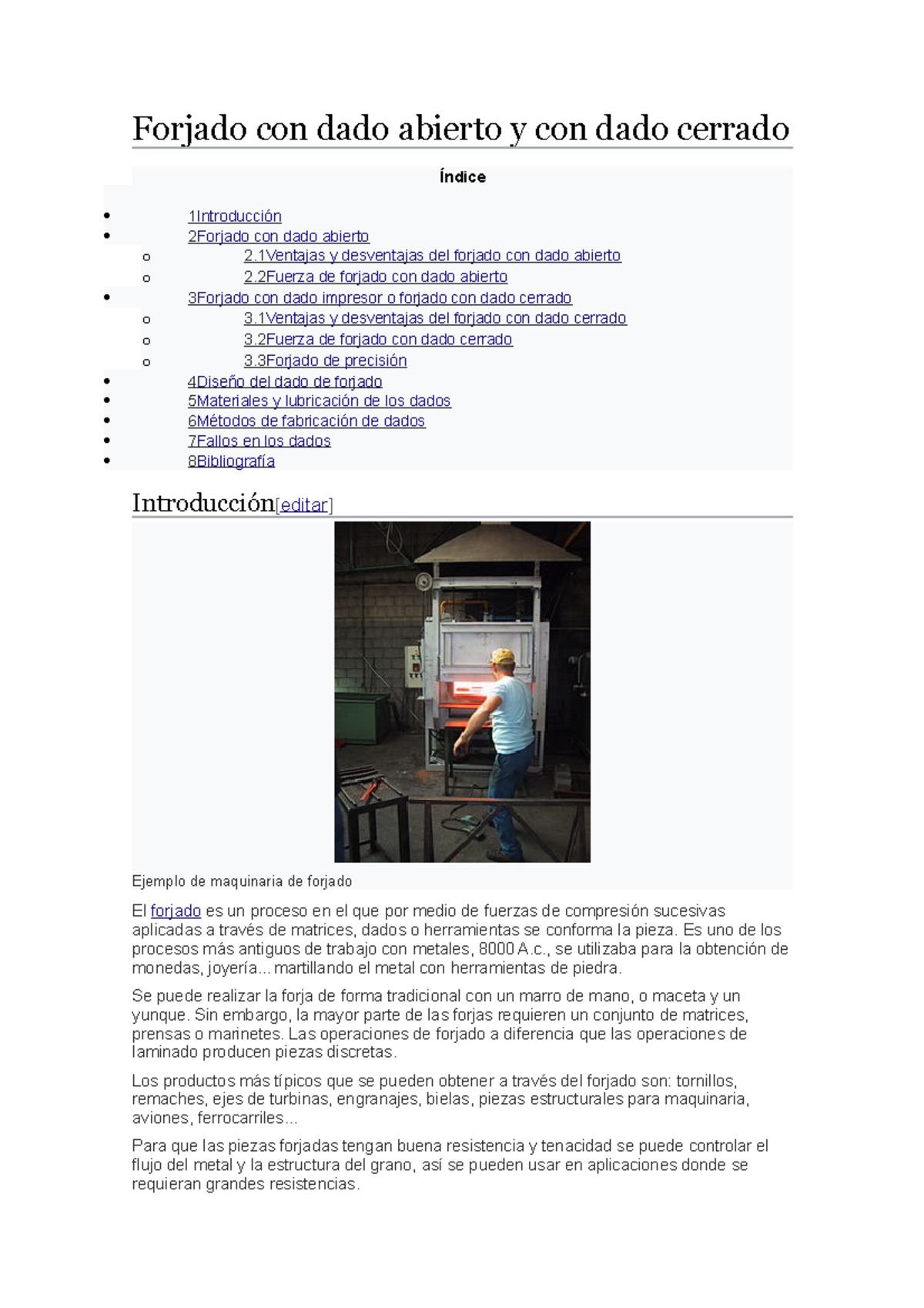 FORJADO DADO CERRADO - Forjado con dado abierto y con dado cerrado o o ...