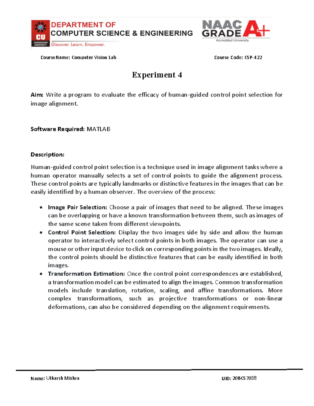 Computer-Vision Exp-4 - Experiment 4 Aim: Write a program to evaluate the efficacy of human ...