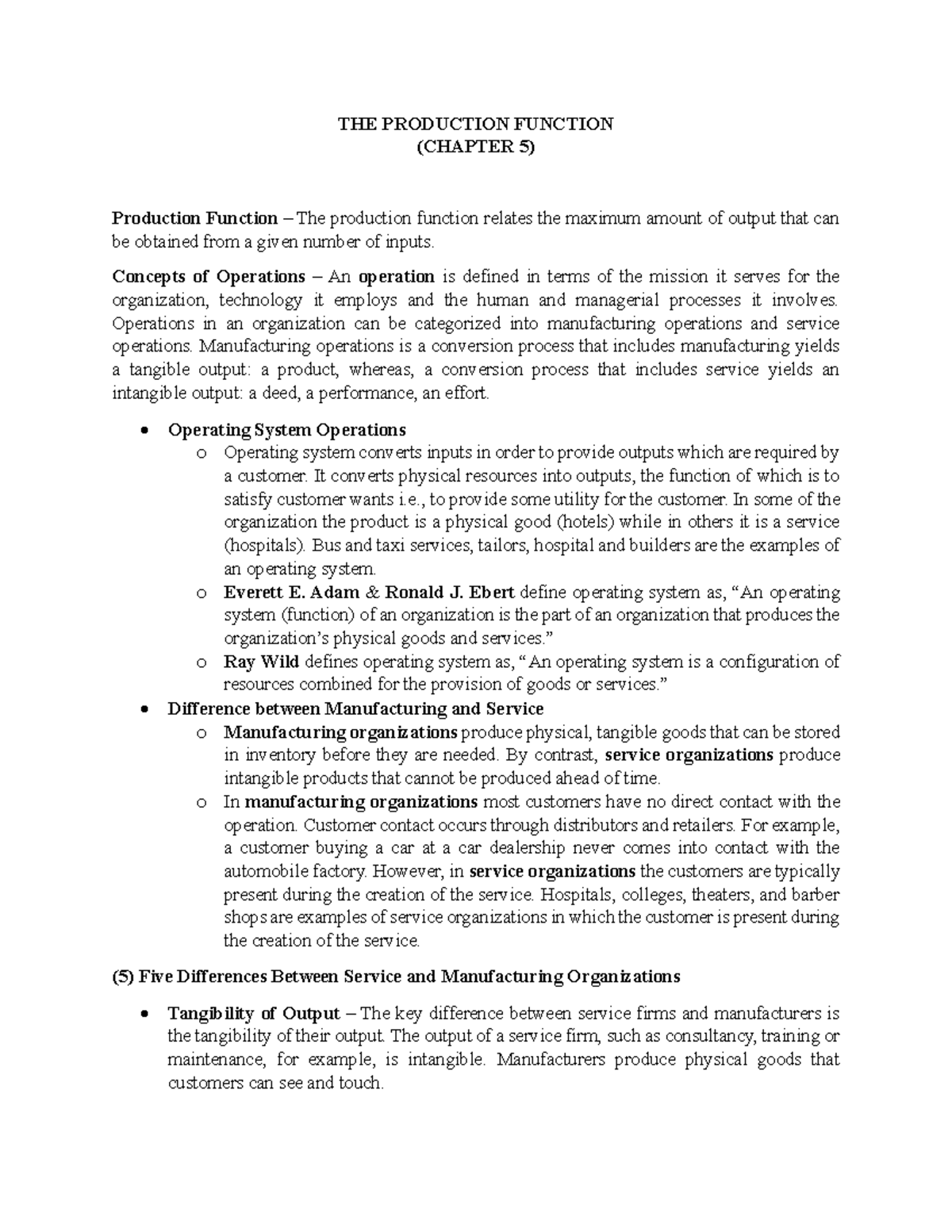 CBME Chapter 5 Reviewer - THE PRODUCTION FUNCTION (CHAPTER 5 ...