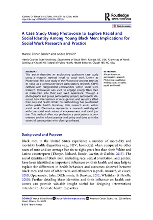 15313204 - A Case Study Using Photovoice to Explore Racial and Social ...