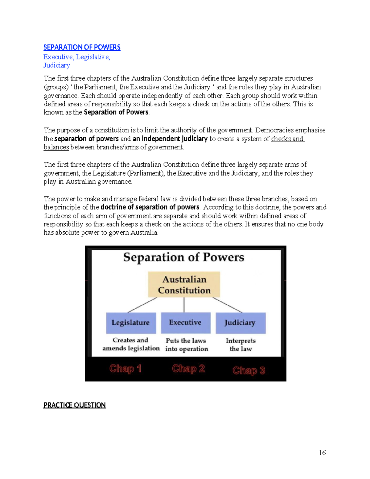 Separation of Powers - SEPARATION OF POWERS Executive, Legislative ...