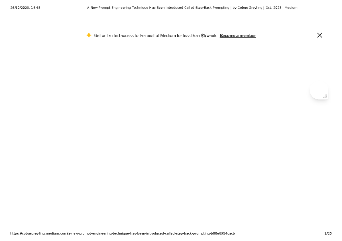 A New Prompt Engineering Technique Has Been Introduced Called Step-Back ...