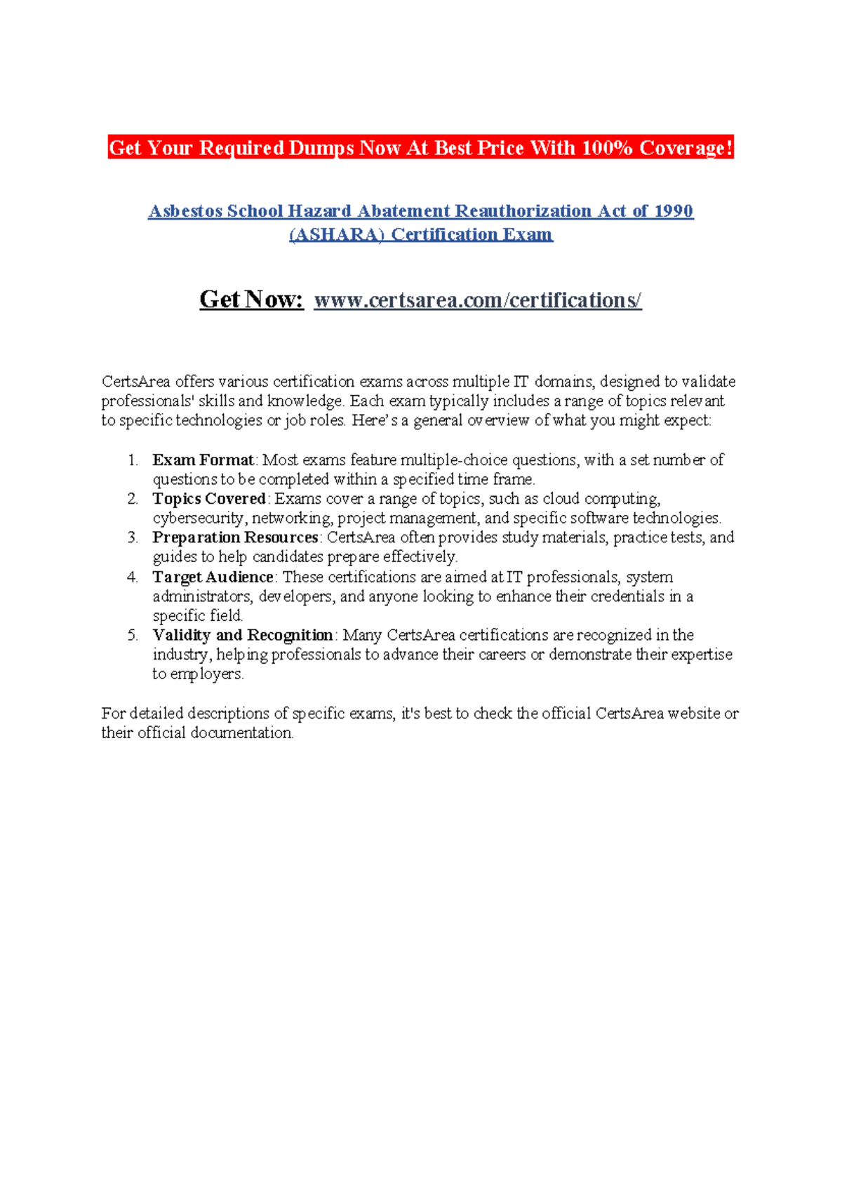 Asbestos School Hazard Abatement Reauthorization Act of 1990 ( Ashara ...