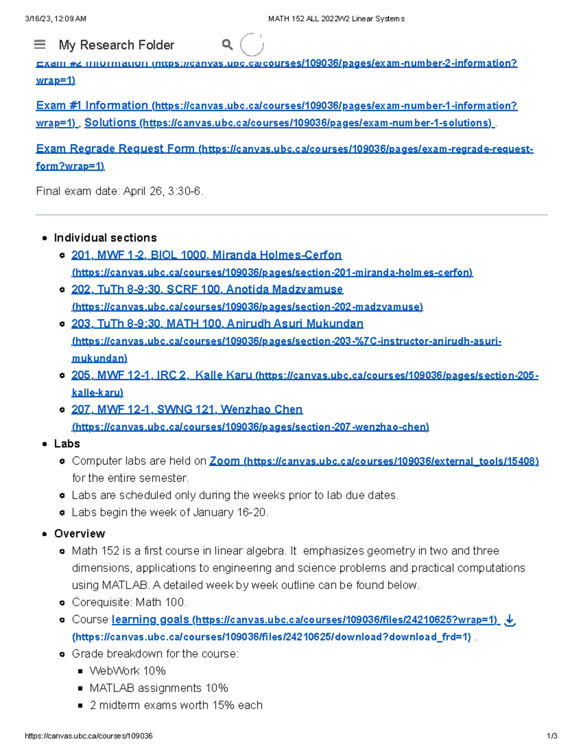 MATH 152 ALL 2022W2 Linear Systems - 3/16/23, 12:09 AM MATH 152 ALL ...