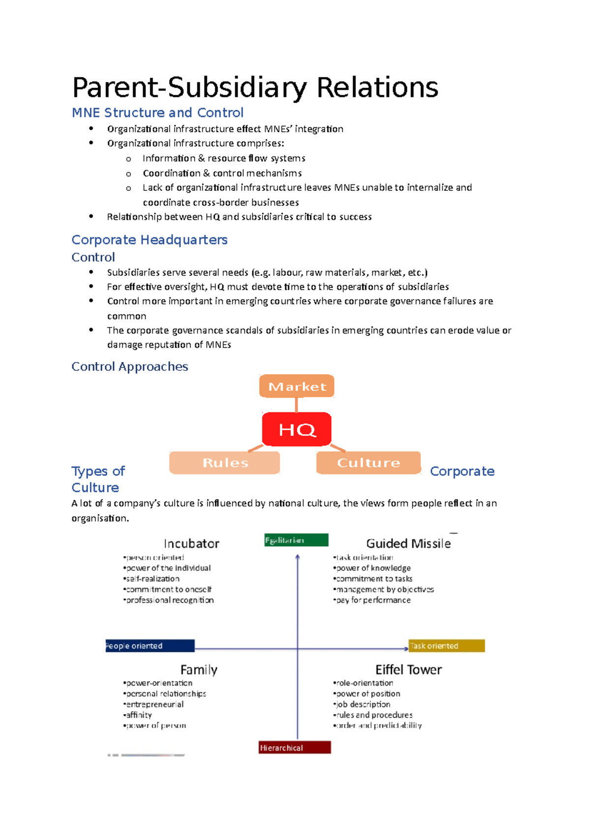 8. Parent-Subsidiary Relations - Parent-Subsidiary Relations MNE ...