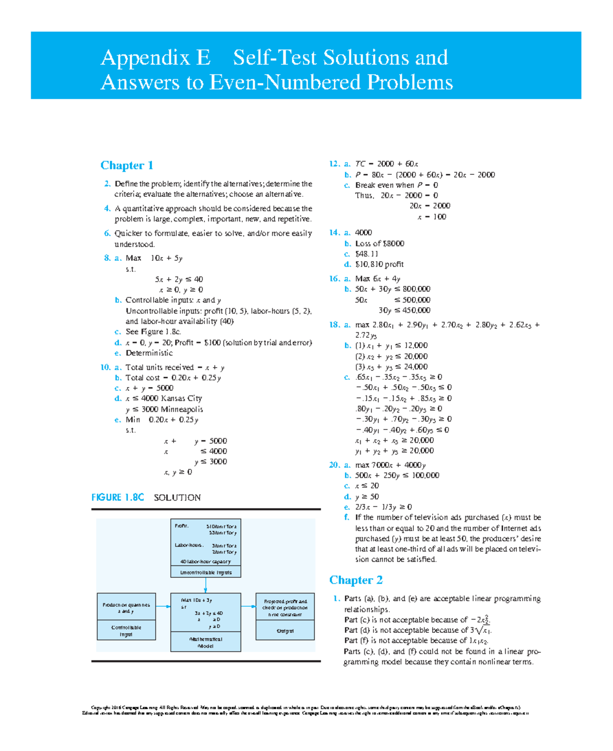 Textbook answer key - Appendix E Self-Test Solutions and Answers to ...