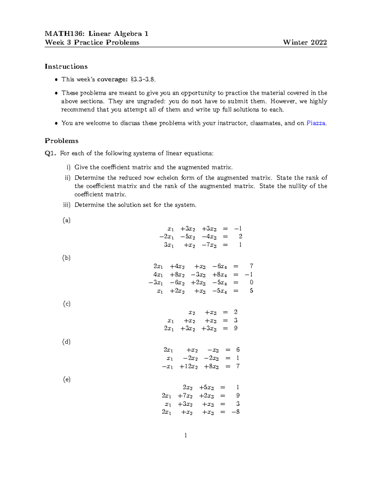 Math136 w22 practice 03 - MATH136: Linear Algebra 1 Week 3 Practice ...