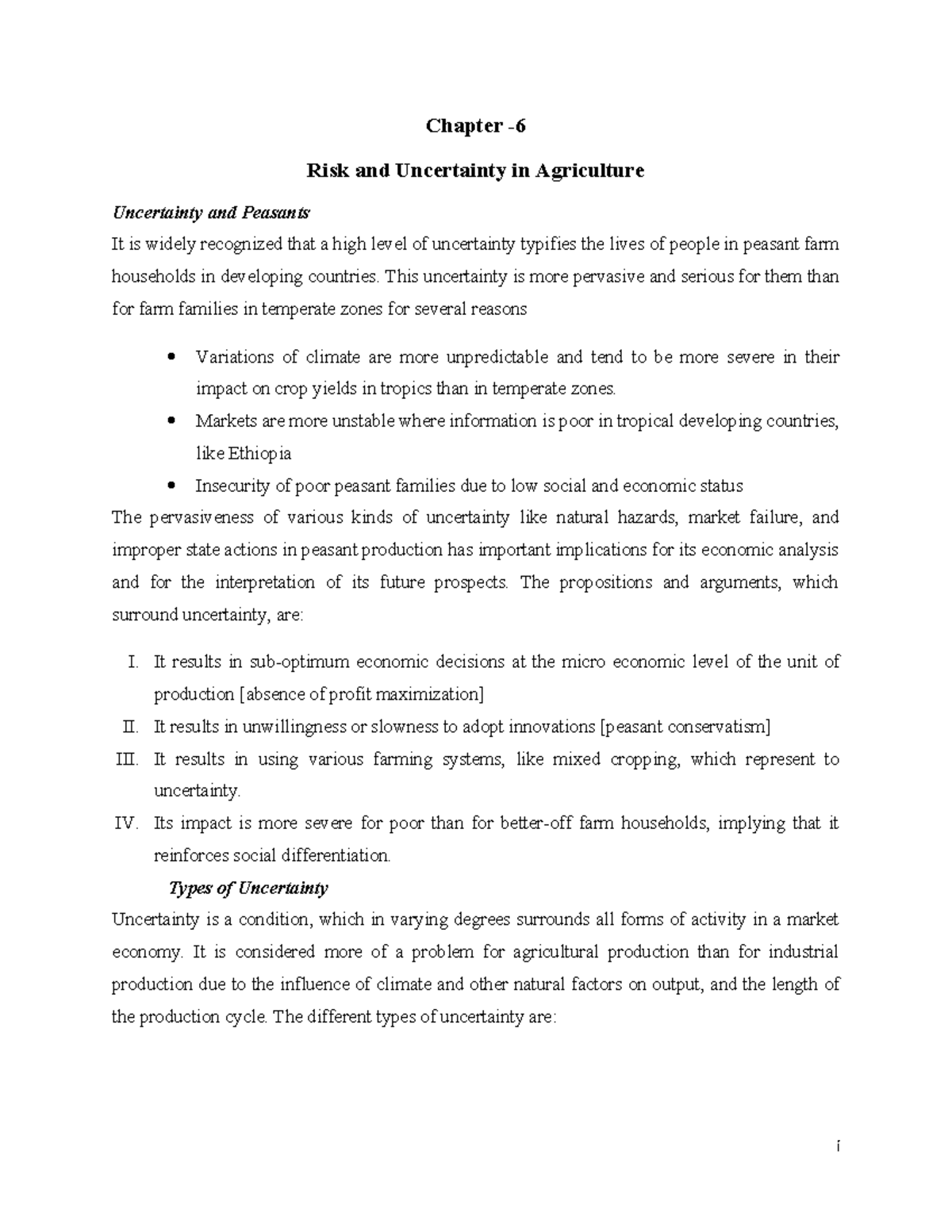CH-7 agry - This course is given to 3rd year economics students ...