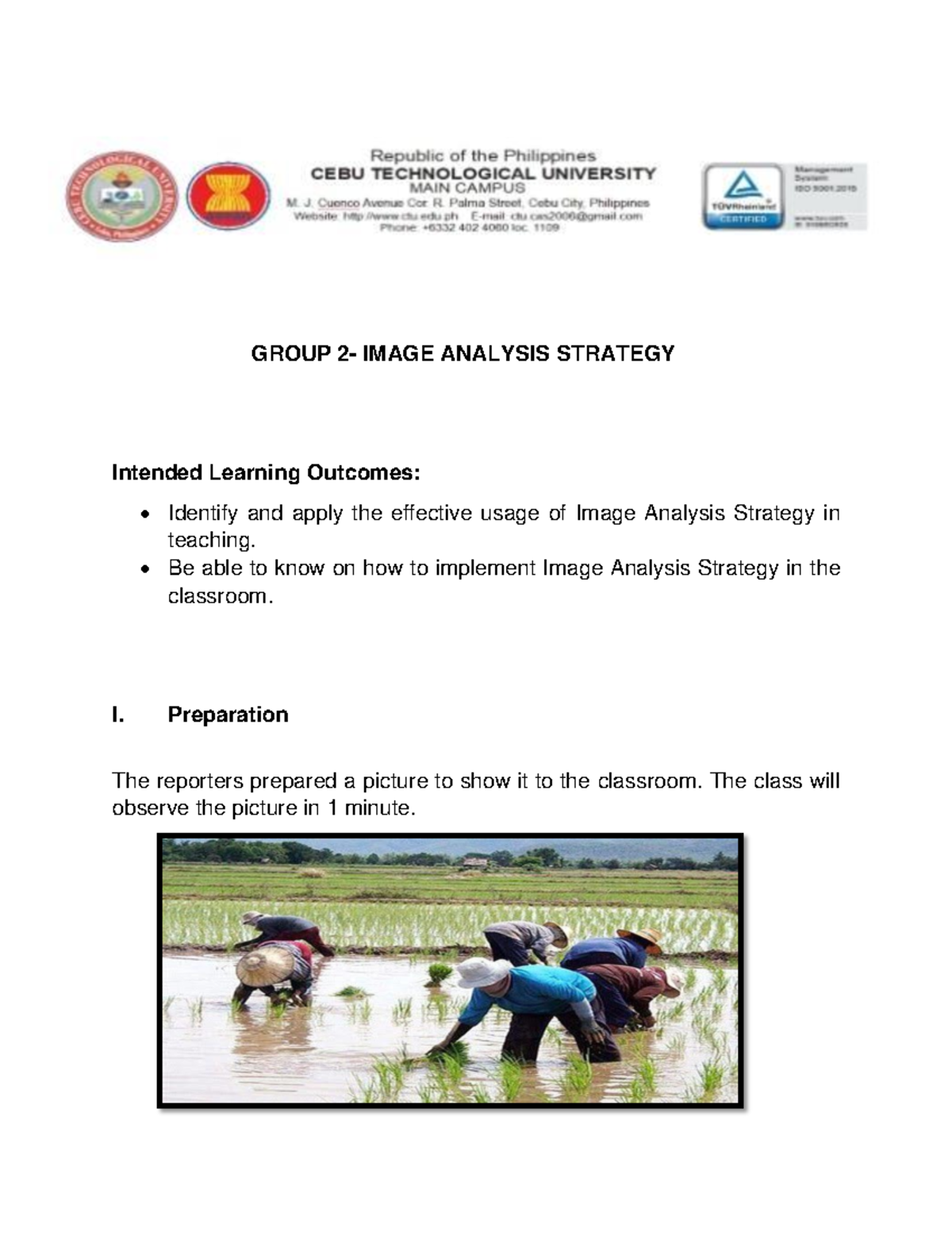 Group 2 Written Report Image Analysis Strategy - GROUP 2- IMAGE ...