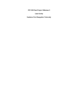 FIN 320 4-2 Case Study Kerley - FIN 320 Case Study Financial Risks and ...