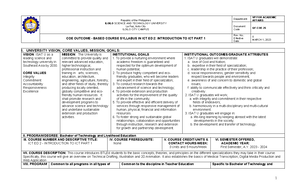 Course Outline - ICT 102 – INTRODUCTION TO COMPUTING Course Description ...