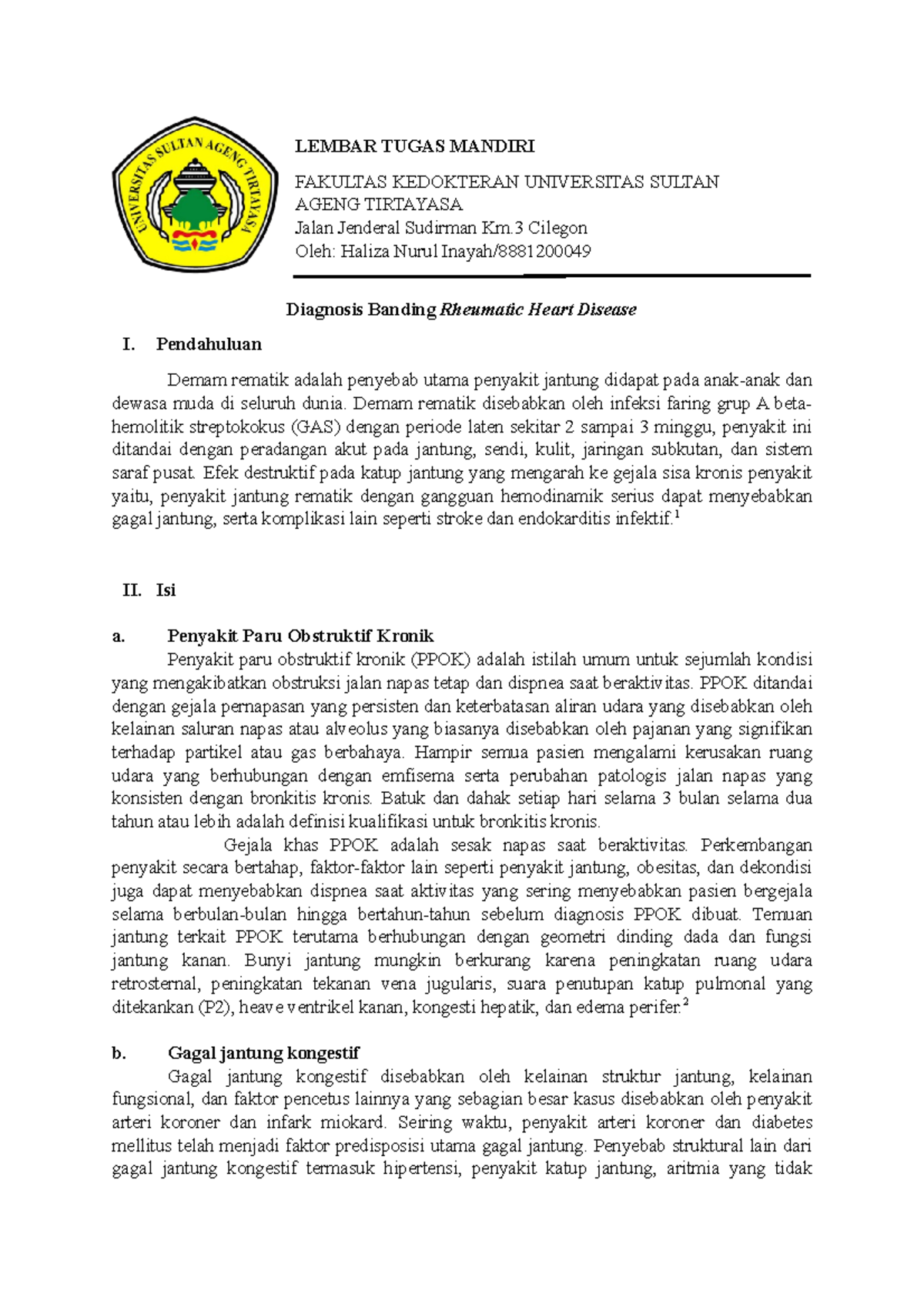 LTM PBL 3 Haliza Nurul Inayah 88812000 49 Modul KV FK Untirta - LEMBAR ...