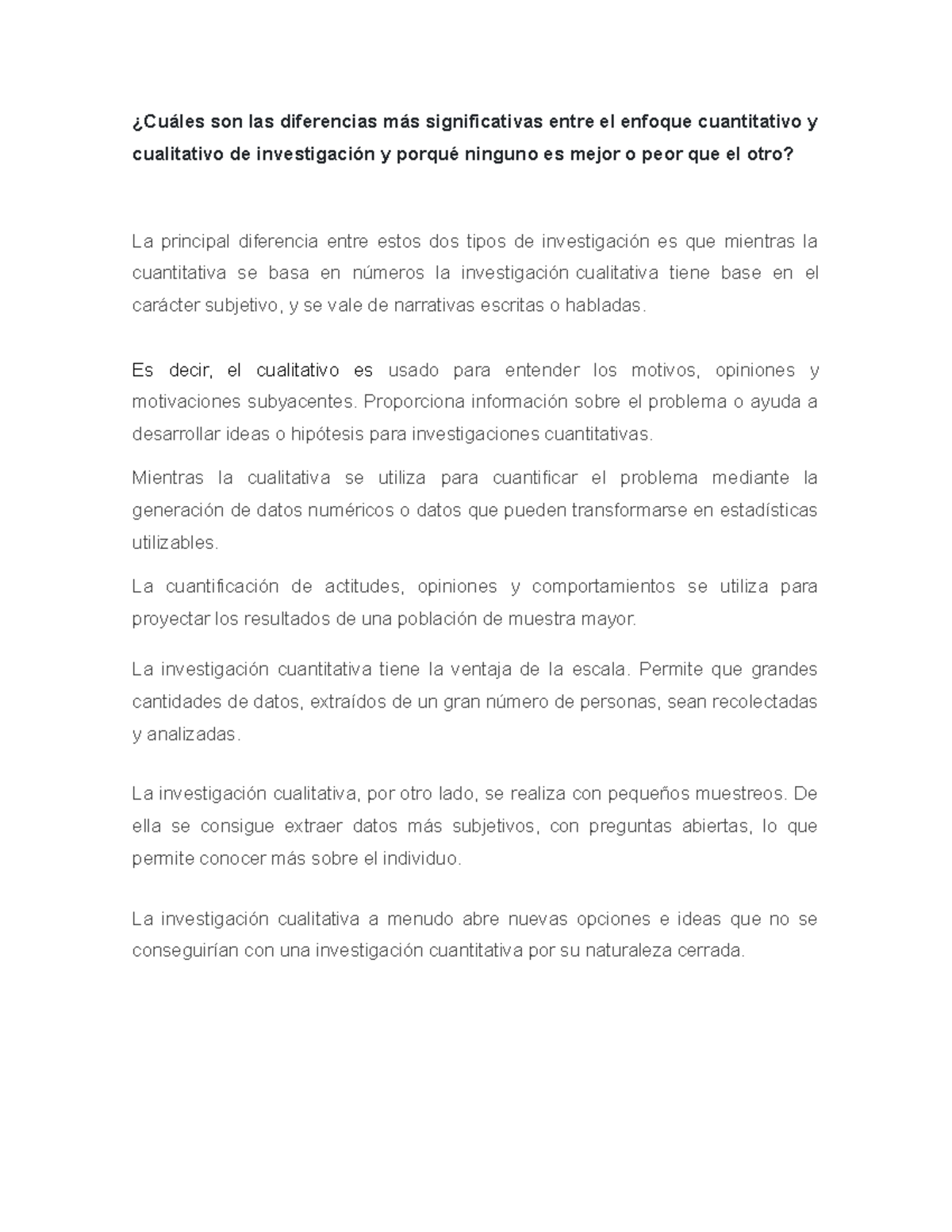 ¿Cuáles son las diferencias más significativas entre el enfoque ... ¿Cuáles son las diferencias más significativas entre el enfoque ...