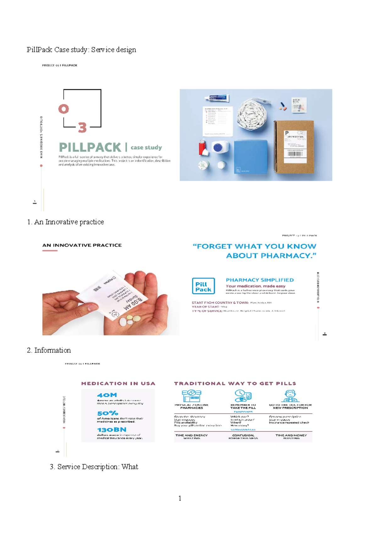 Tailieuphantich -Pill Pack Case study - PillPack Case study: Service design PROJECT 03 PILLPACK ...