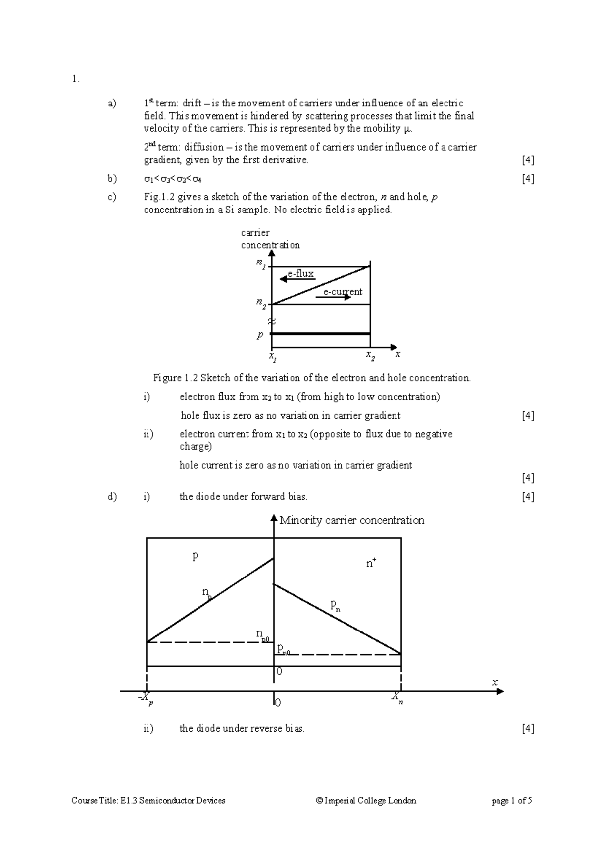 Exam2011 new Ans updated - a) 1 st term: drift – is the movement of ...