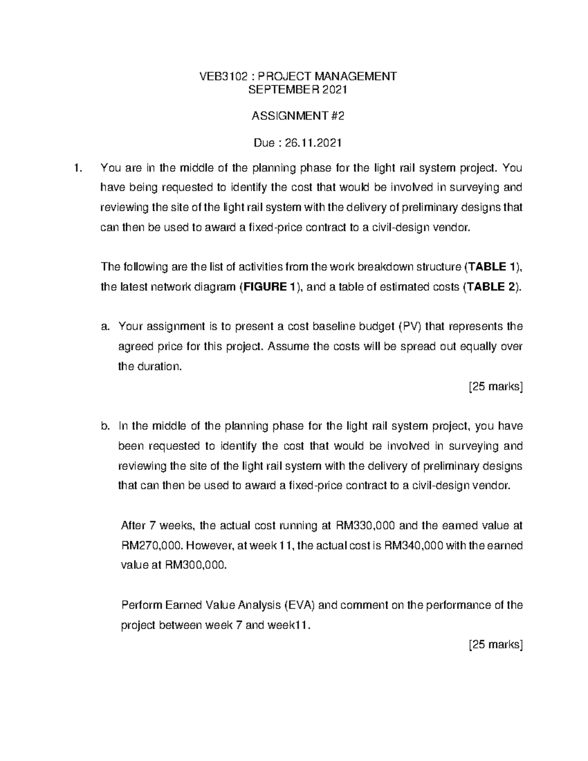 Assignment#2 (Sep 2021) - Project Management - MMU - Studocu