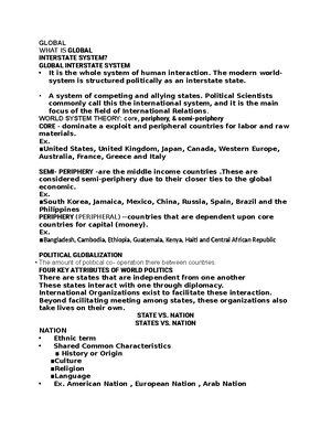 TCW Chapter 4 - The Contemporary World - Studocu