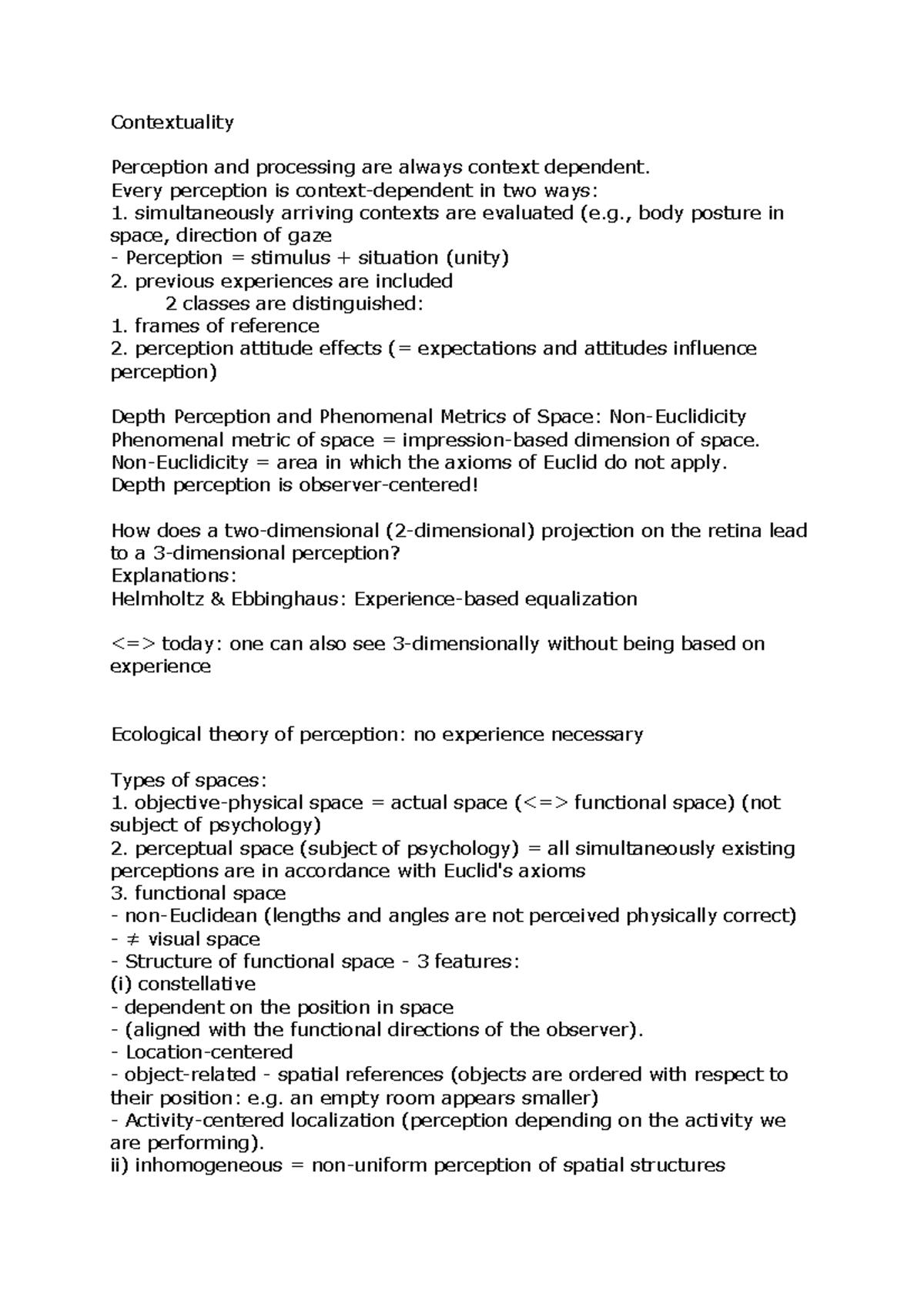Contextuality - Psycho Notes - Contextuality Perception and processing ...
