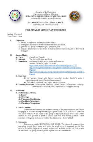 Detailed-Lesson-Plan - Republic of the Philippines Commission on Higher ...