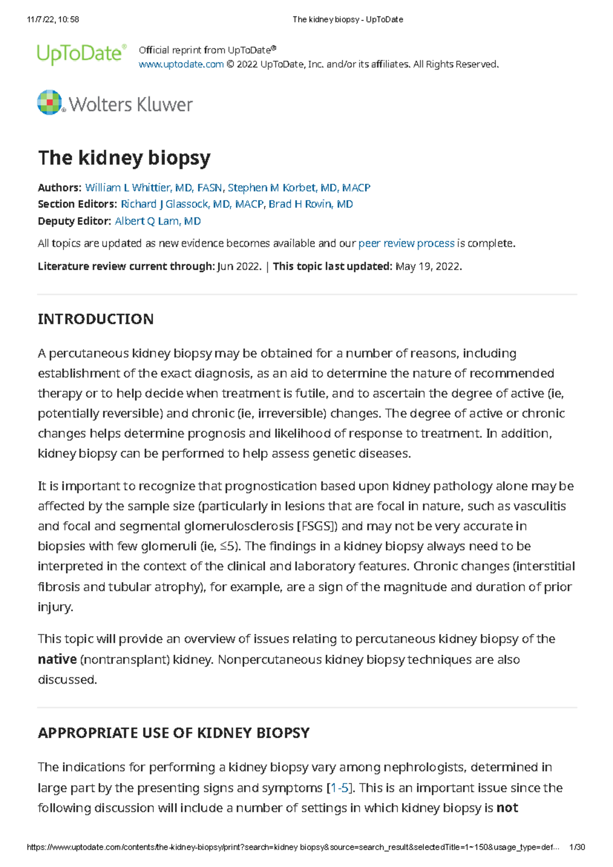 The kidney biopsy - Up To Date - uptodate/contents/the-kidney-biopsy ...