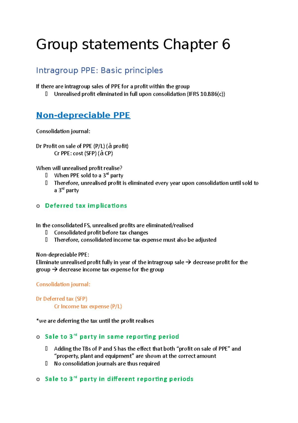 Group statements Chapter 6 Notes - Group statements Chapter 6 ...