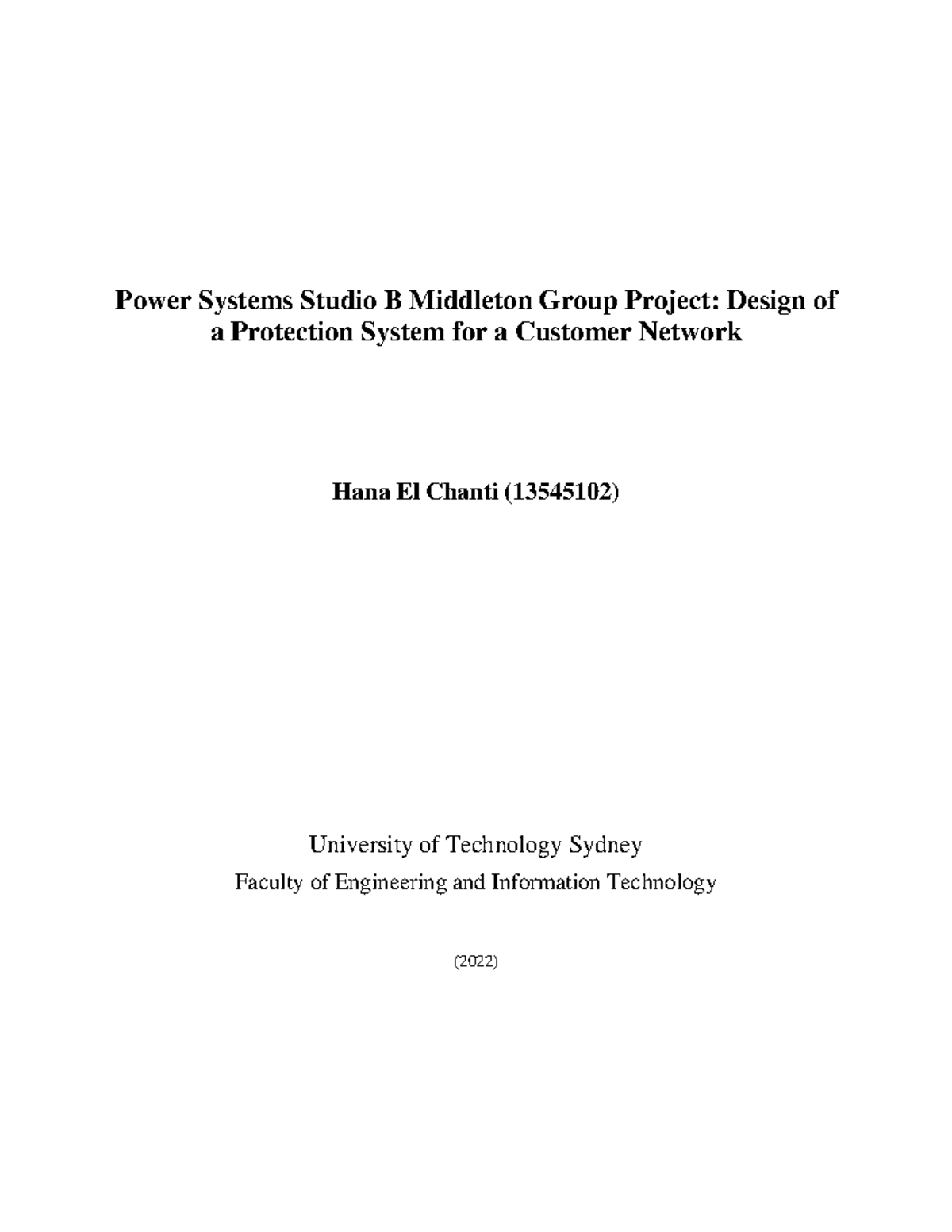 PSSB Final Submission - Got an HD overall. - Power Systems Studio B ...