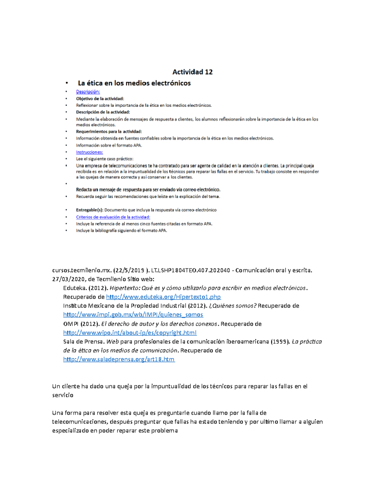 Act 12 - nmnmn - cursos.tecmilenio. (22/5/2019 ). LT.LSHP1804TEO.407 ...